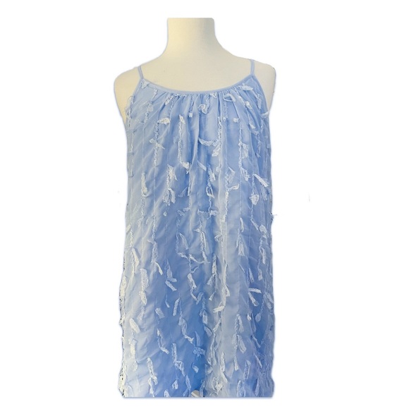 entro | Dresses | Entro Light Blue Fringe Dress | Poshmark